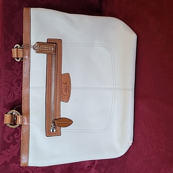 Coach | Bags | Coach White Toffee Penelope Tote | Poshmark